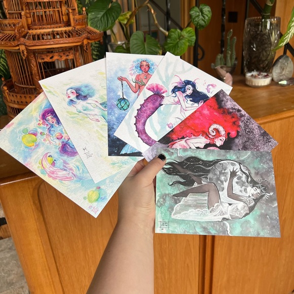 Art | Zodiac Mermaid Art Prints Lyfe Illustration Set Of 7 | Poshmark